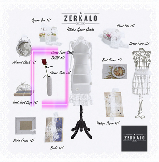 Second Life Marketplace - [ zerkalo ] Hidden Gems - Flower Vase