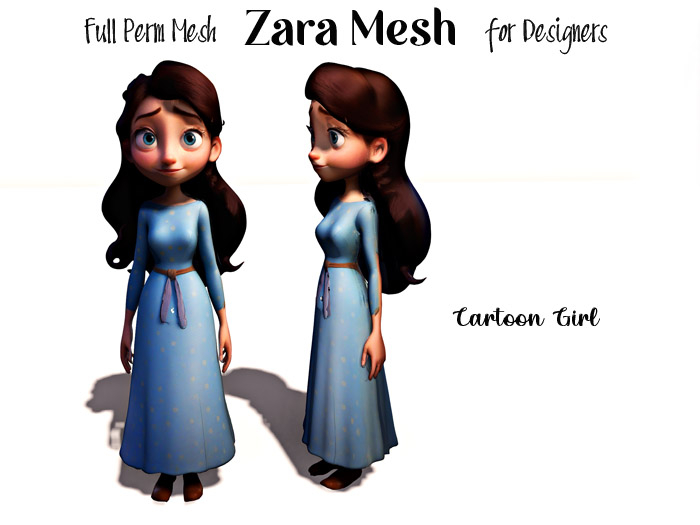 Second Life Marketplace - ZM - Cartoon Girl FULL PERM MESH