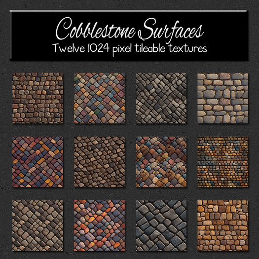 Second Life Marketplace - *Wallflowers* Cobblestone - Set 1