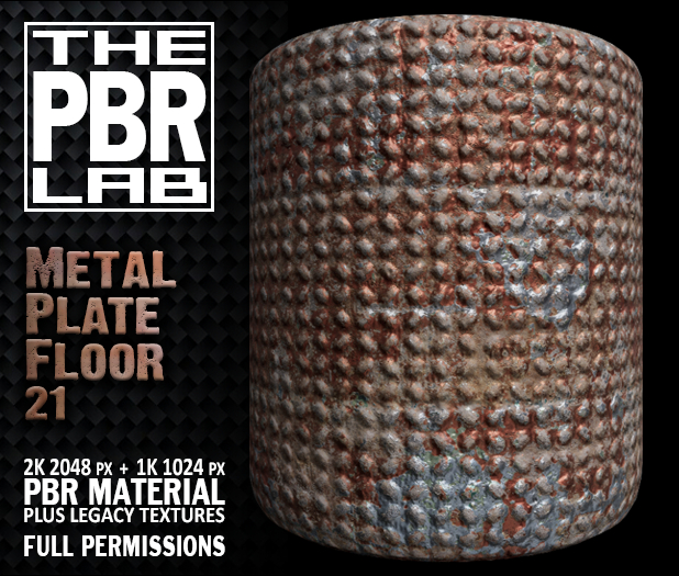Second Life Marketplace - The PBR Lab - Metal Plate Floor 21