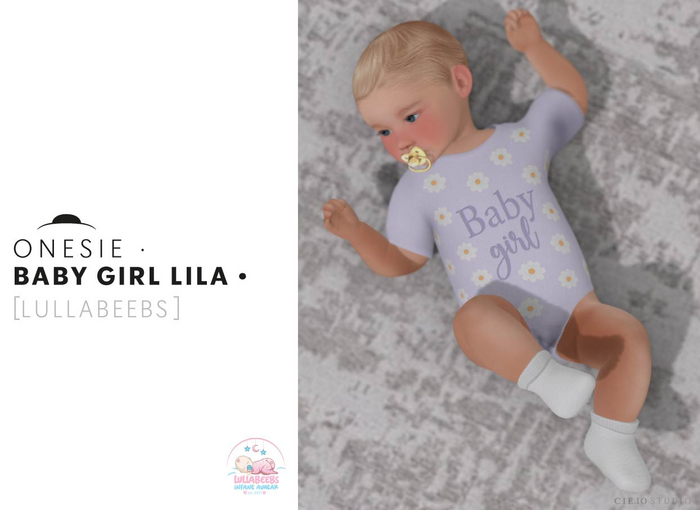 Second Life Marketplace - CIELO STUDIO - Onesie BABY GIRL LILA (Lullabeebs)