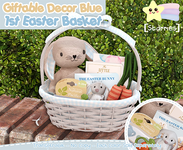 Second Life Marketplace - [Starries] Blue - Baby's First Easter Basket ...