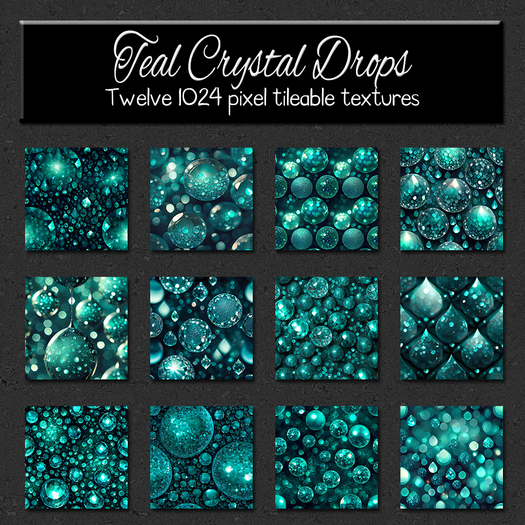 Second Life Marketplace - *Wallflowers* Teal Crystal Drops