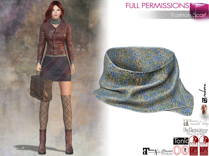 Second Life Marketplace - Full Perm Fashion Scarf Legacy Female ...