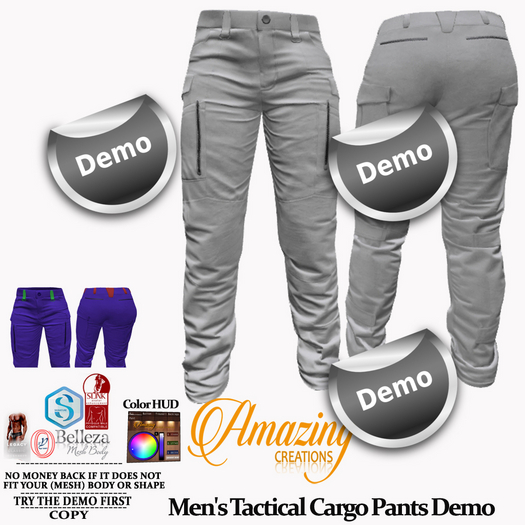Second Life Marketplace - Tactical Cargo Pants - AmAzInG CrEaTiOnS Men ...