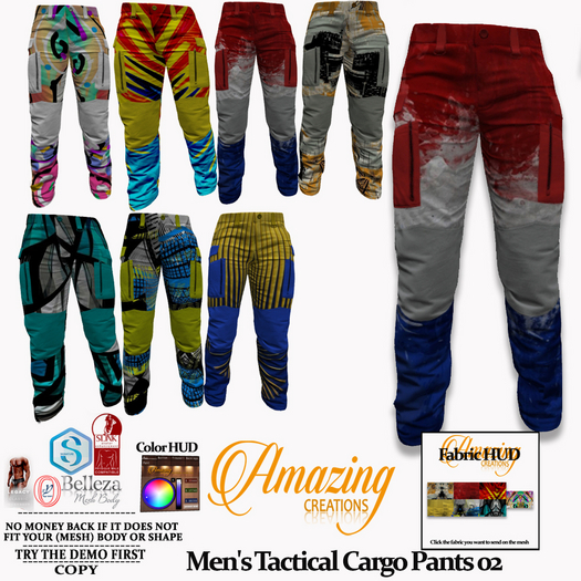 Second Life Marketplace - Tactical Cargo Pants - AmAzInG CrEaTiOnS Men ...