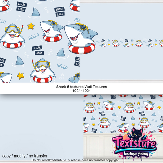 Second Life Marketplace - TBJ-Shark 5 textures Wall Textures 1024x1024