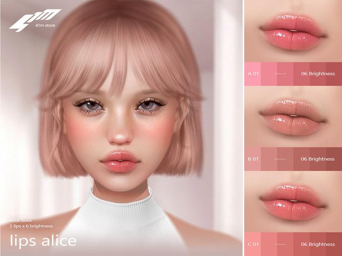 Second Life Marketplace - 41m / Lips Alice / EvoX: 18 Colors