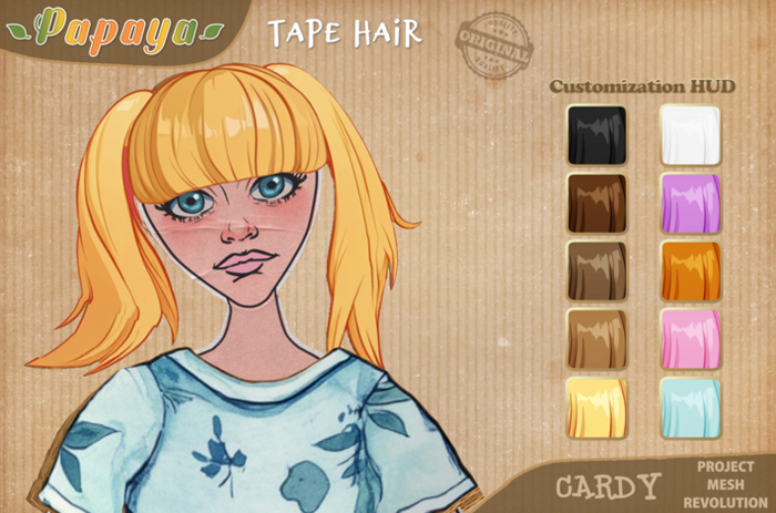 Second Life Marketplace - :Papaya: TAPE Hair - Cardy DEMO