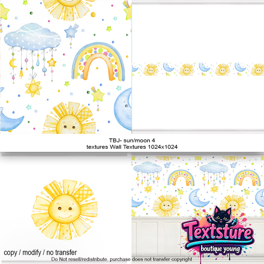Second Life Marketplace - TBJ- sun-moon 4 textures Wall Textures 1024x1024