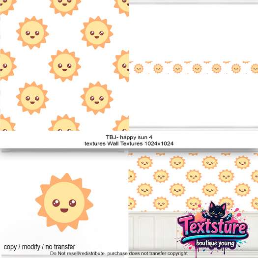 Second Life Marketplace - TBJ- happy sun 4 textures Wall Textures 1024x1024
