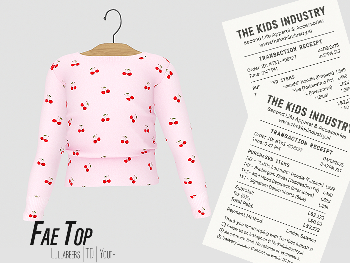 Second Life Marketplace - [TKI] Cherry Fae Top