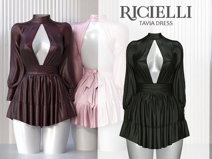 Second Life Marketplace - Ricielli - Tavia Dress / Green