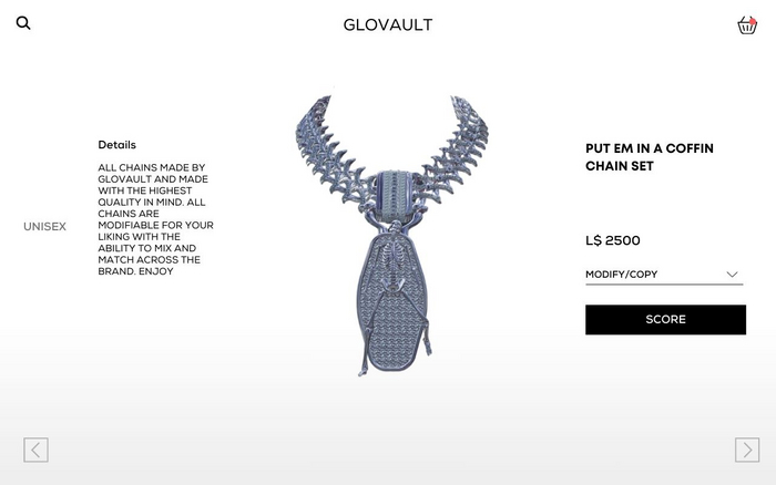 Second Life Marketplace - [GLOVAULTV] COFFIN CHAIN SET LINK EXCLUSIVE