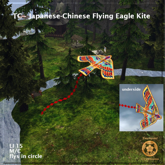 Second Life Marketplace - TC - Japanese-Chinese Flying Eagle Kite