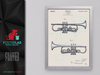 Second Life Marketplace - FRAMED TRUMPET POSTER | Vintage, patent, art ...