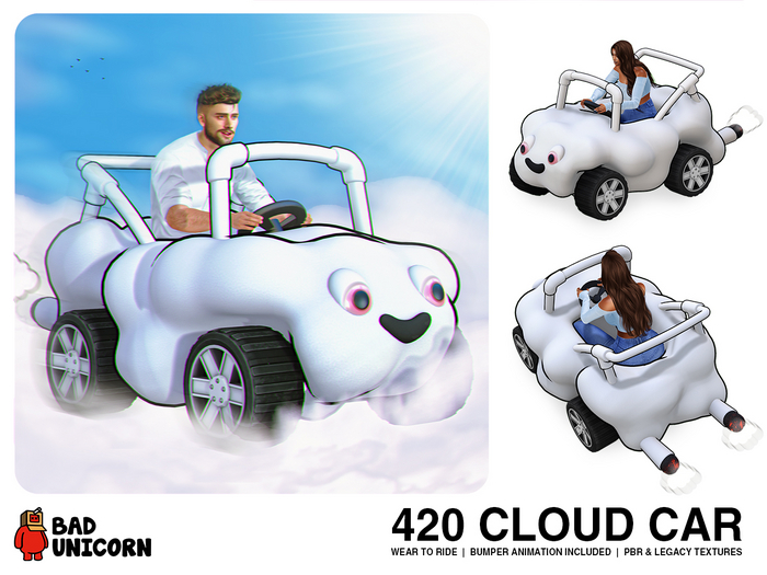 Second Life Marketplace - 420 Cloud Car (ride anywhere)