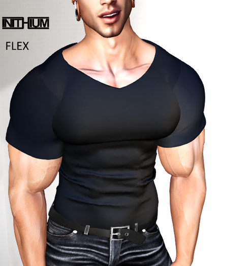 Second Life Marketplace - Brutal Vee New Tee Black Kario Flex