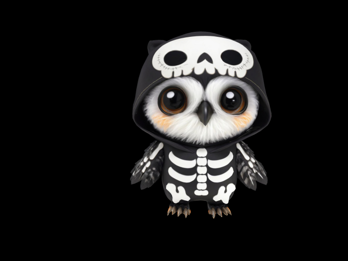 Second Life Marketplace - HB: Skelly Owl Statue FuLL PERM