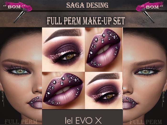Second Life Marketplace - SaGa Design Full Perm MAKE-UP SET ''BOM ...