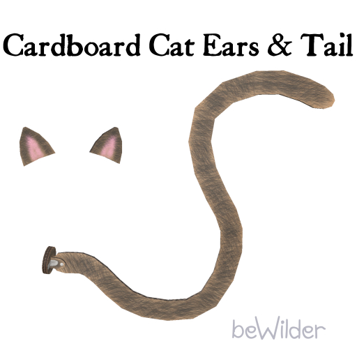 Second Life Marketplace - [beWilder] Cardboard Cat Ears & Tail
