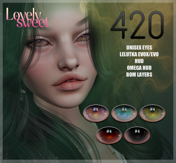 Second Life Marketplace - .lovelysweet. 420 Eyes Set- BOX