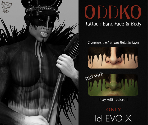 Second Life Marketplace - Mad' - Oddko Tattoo [DEMO] [EVOX]