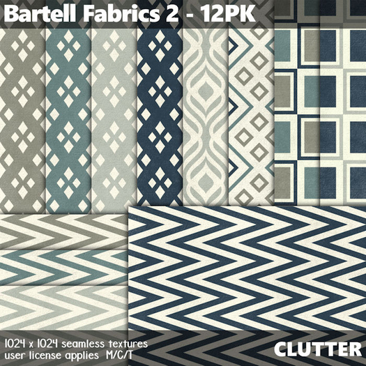 Second Life Marketplace - Clutter - Bartell Fabrics 2 - 12PK