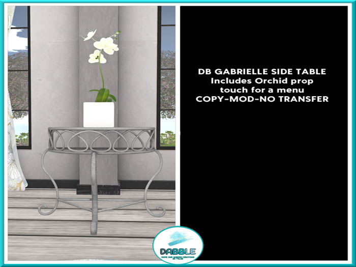 Second Life Marketplace - DB GABRIELLE SIDE TABLE add me
