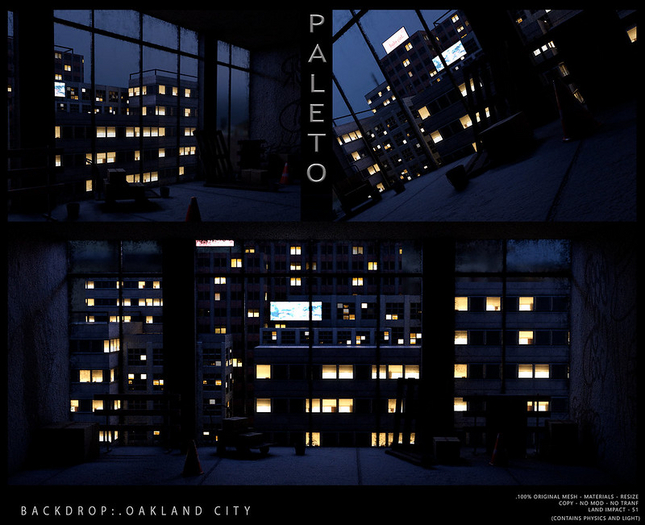Second Life Marketplace - .PALETO. Backdrop:. Oakland City