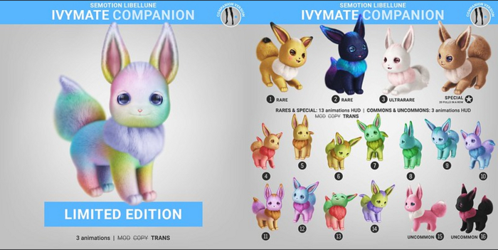 Second Life Marketplace - SEmotion Libellune Ivymate Companion LIMITED