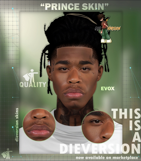 Second Life Marketplace - /DV/ Prince Skin (Evox)