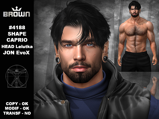 Second Life Marketplace - 4188 SHAPE CAPRIO HEAD Lelutka JON EvoX V2