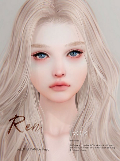 Second Life Marketplace - violetta. Ren Skin (lel EvoX) VELOUR BLUSH