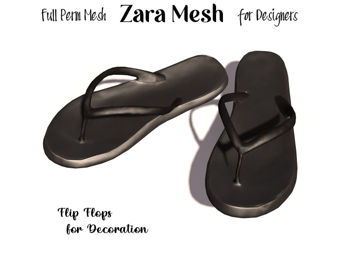 Second Life Marketplace - ZM - Flip Flops for deco FULL PERM MESH