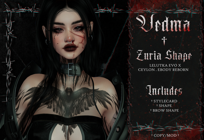 Second Life Marketplace - VEDMA - Zuria Shape [Evo X Ceylon]