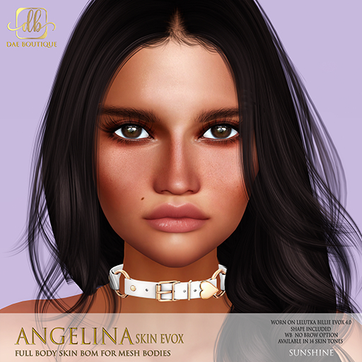 Second Life Marketplace - Angelina Skin EvoX Full Body BOM SUNSHINE