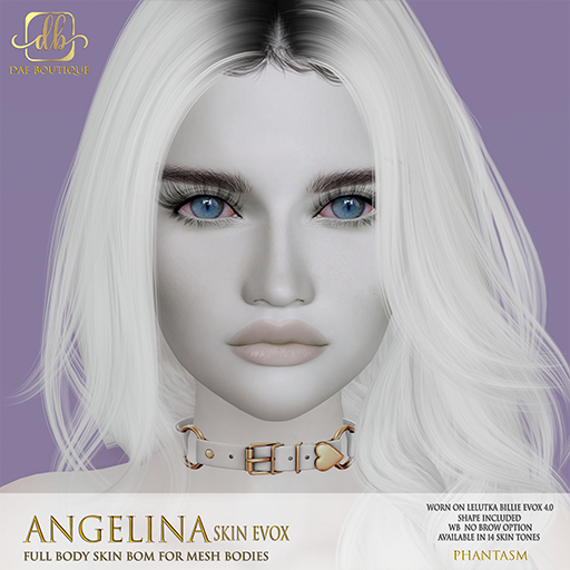 Second Life Marketplace - Angelina Skin EvoX Full Body BOM PHANTASM