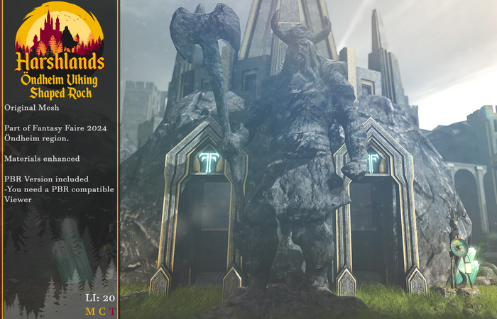 Second Life Marketplace - [Harshlands] Ondheim Viking-Shaped Rock