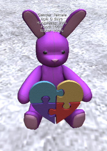 Second Life Marketplace - DFS Rabbit Male - Autism Awareness Plush 2025