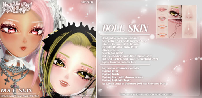 Second Life Marketplace - NEKOLABS - TH- Kujira Doll Skins BOM