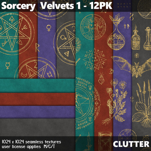 Second Life Marketplace - Clutter - Sorcery Velvets 1 - 12PK
