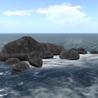 Second Life Marketplace - Off-Sim Rocks 1 - sea/seaside/harbour/wharf ...