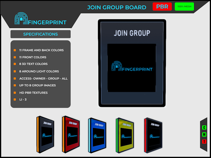 Second Life Marketplace - ::.FINGERPRINT.:: JOIN_GROUP_BOARD*