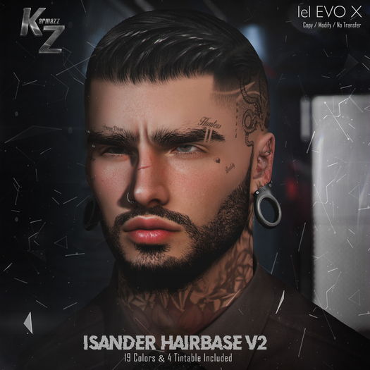 Second Life Marketplace - KARMAZZ Isander Hairbase V2 - EVOX