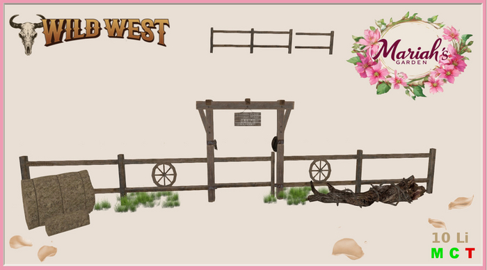 Second Life Marketplace - !MG! - Wild West Ranch Fence