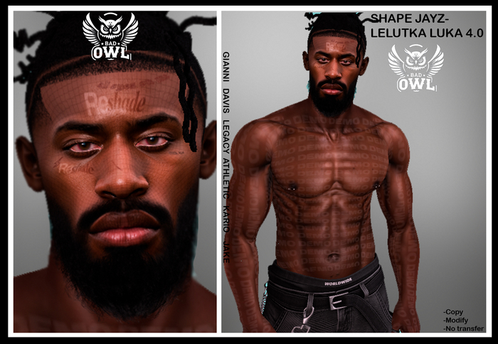 Second Life Marketplace - SHAPE JAYZ-LELUTKA LUKA 4.0