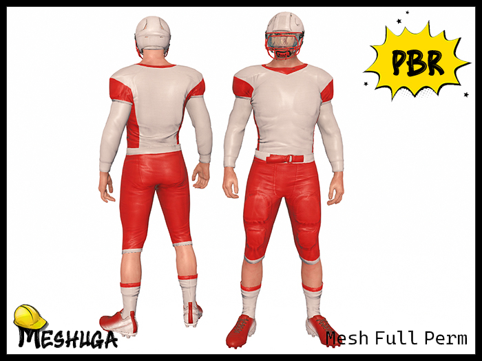 Second Life Marketplace - Meshuga PBR Chase Football Player Character ...