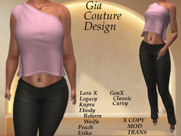 Second Life Marketplace - "GCD" Angeleena Cotton Top Pink