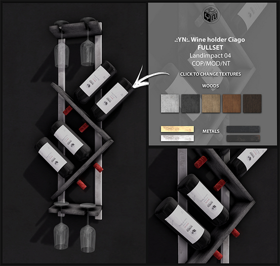 Second Life Marketplace - .:YN:. Wine holder Ciago Fullset